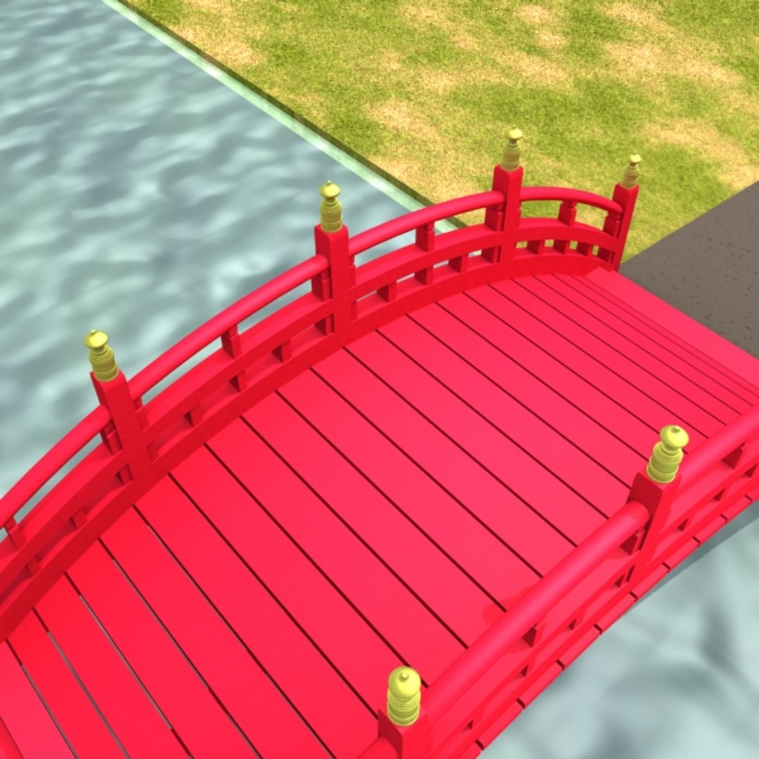 3d Model Japanese Bridge