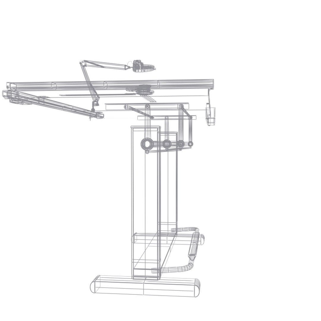 pro drafting table set 3d model