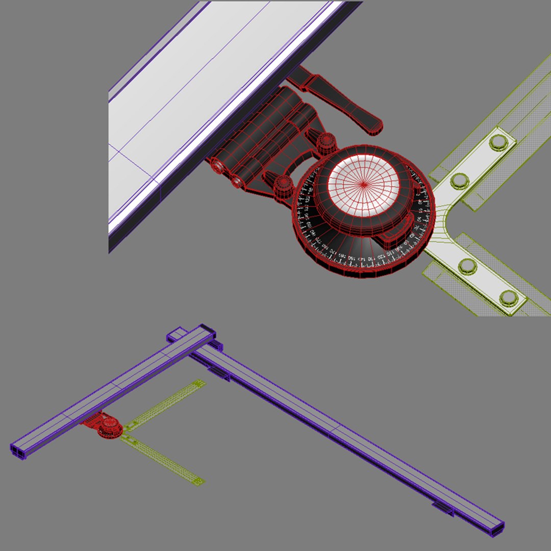 pro drafting table set 3d model