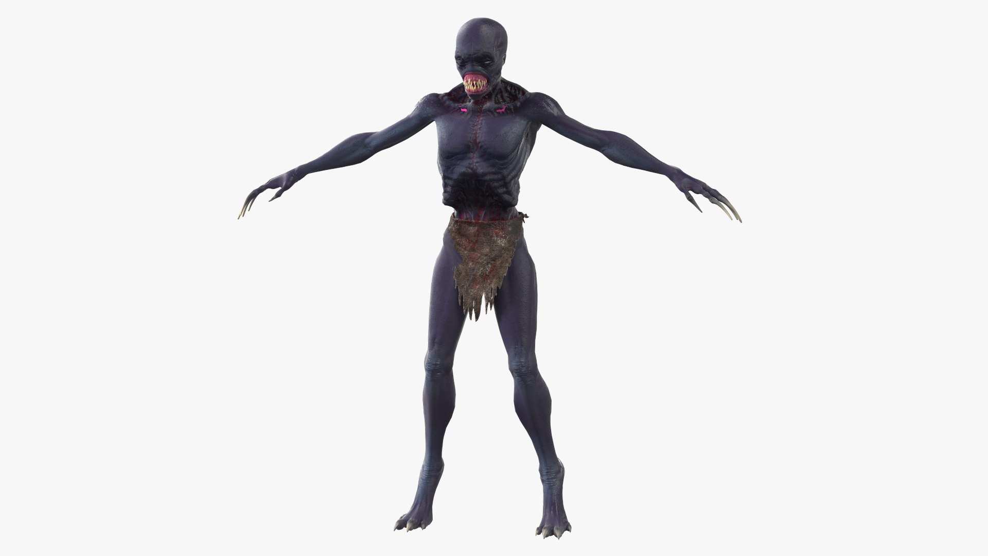 Scary creature rigged monster beast 3D model - TurboSquid 1699100