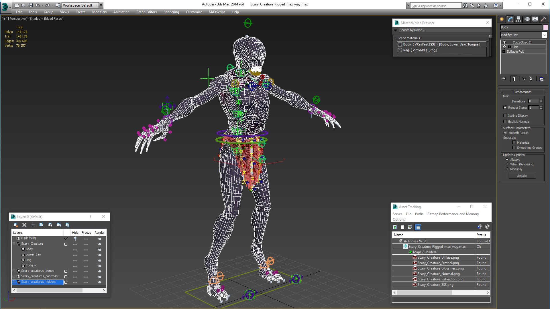 Scary Creature Rigged Monster Beast 3D Model - TurboSquid 1699100