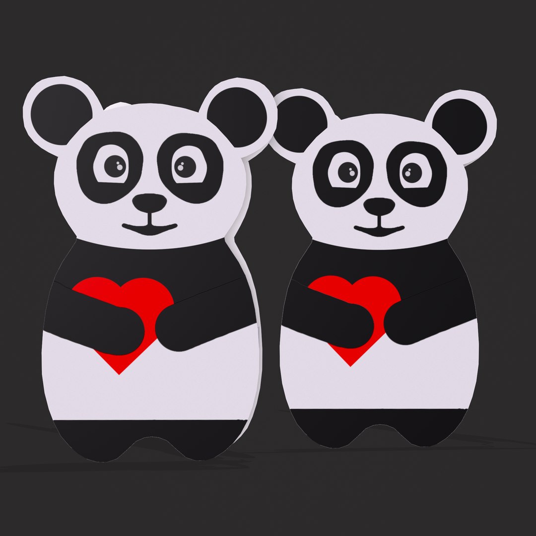 3D Panda Card - TurboSquid 1846440