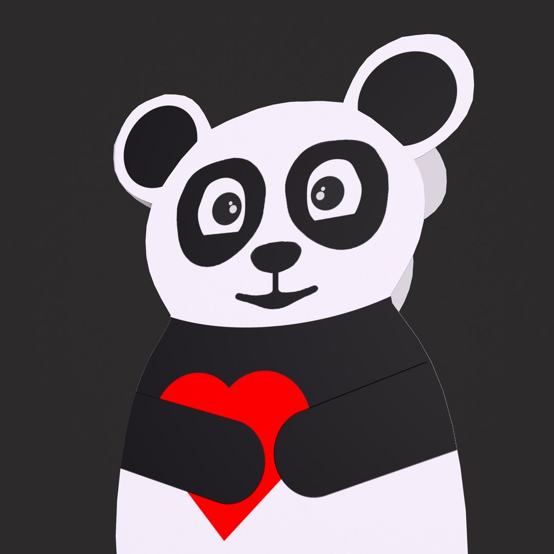 3D Panda Card - TurboSquid 1846440
