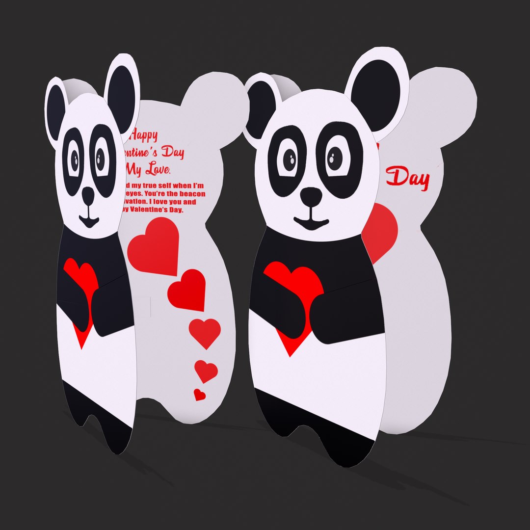 3D Panda Card - TurboSquid 1846440