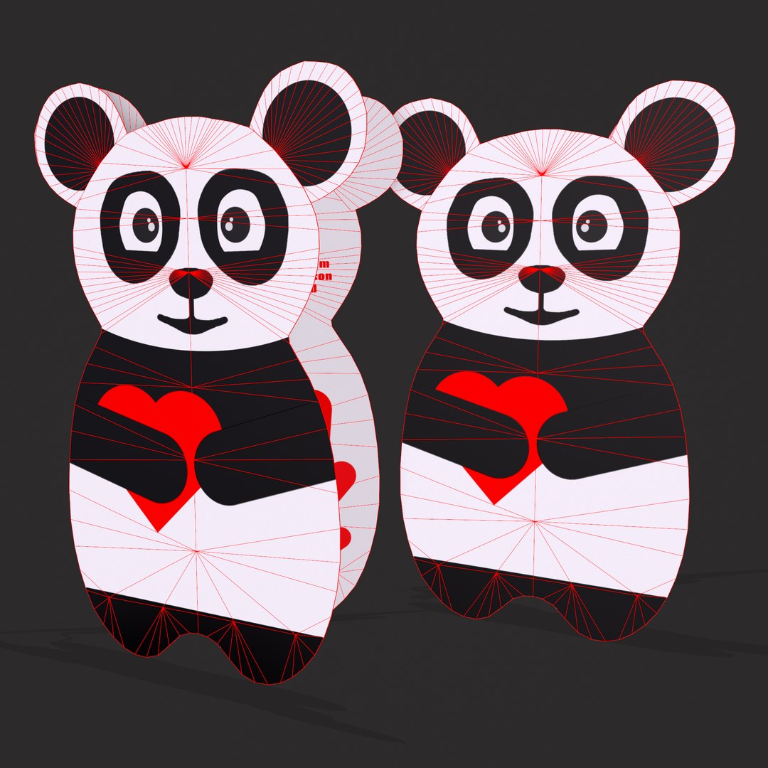 3D Panda Card - TurboSquid 1846440