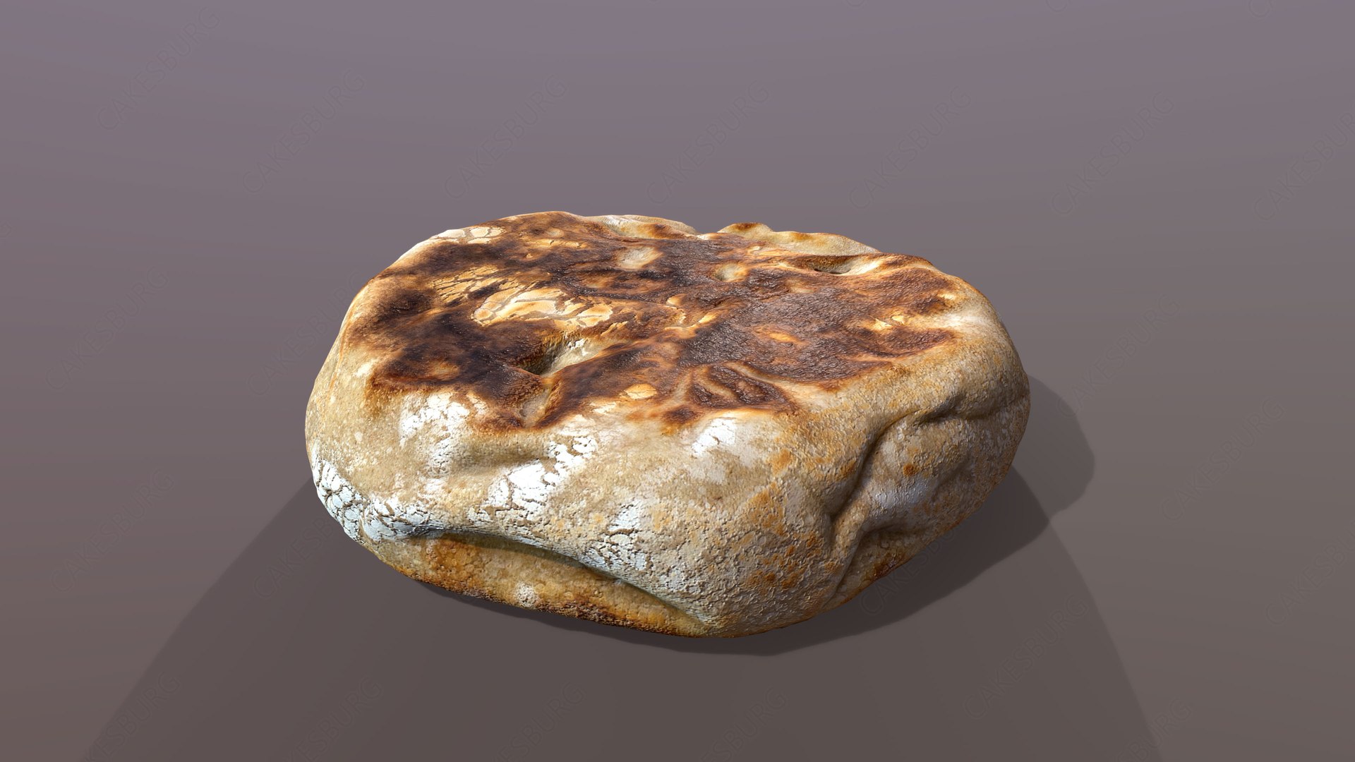 3D Traditional Stone Baked Sourdough Bread - TurboSquid 1977660
