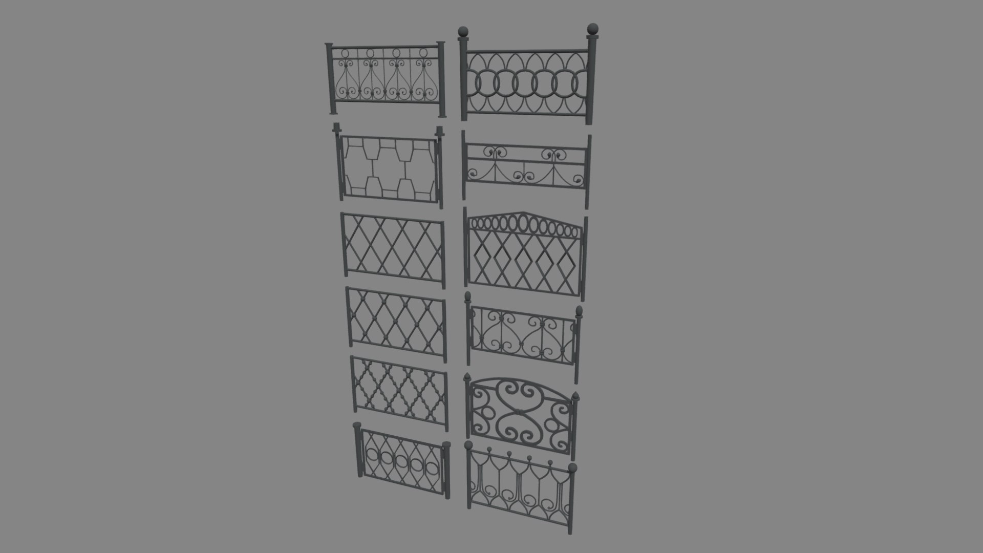 Fences Pack 3D Model - TurboSquid 1999184