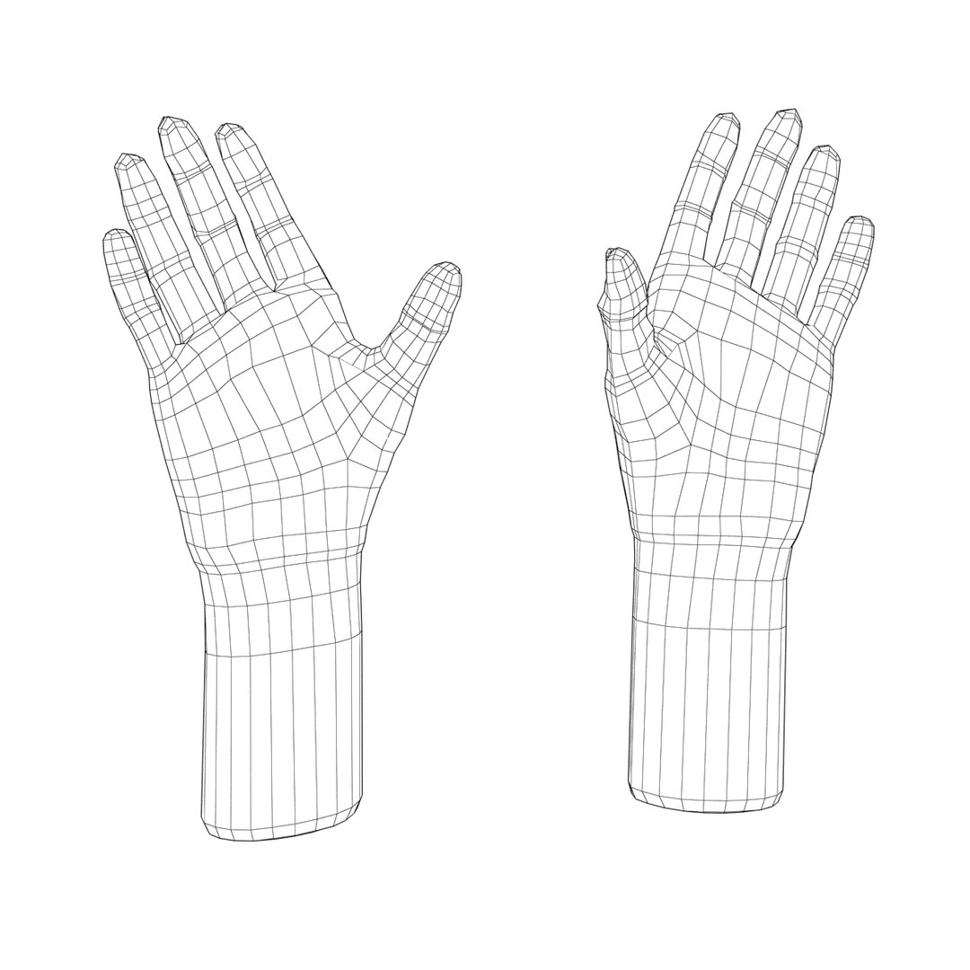Rigged Male Hand Max