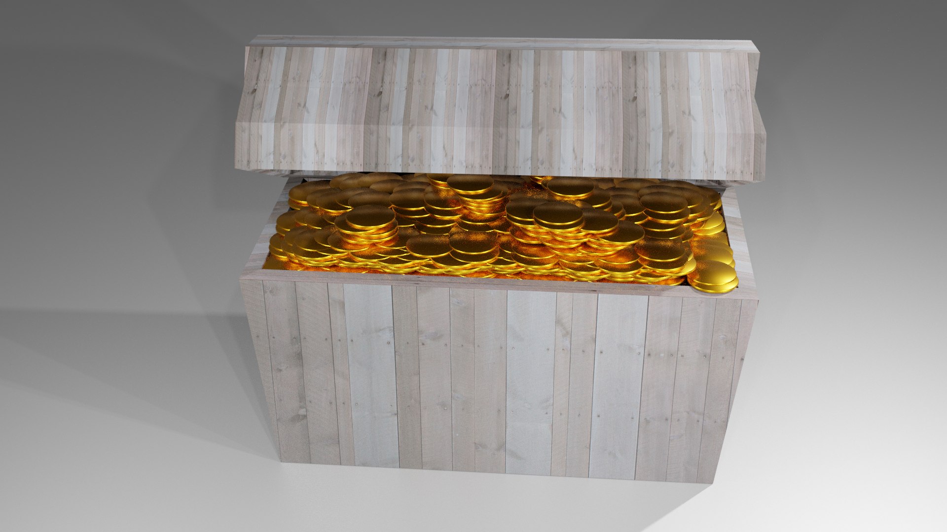 Chest Gold Coins Model - TurboSquid 1548522