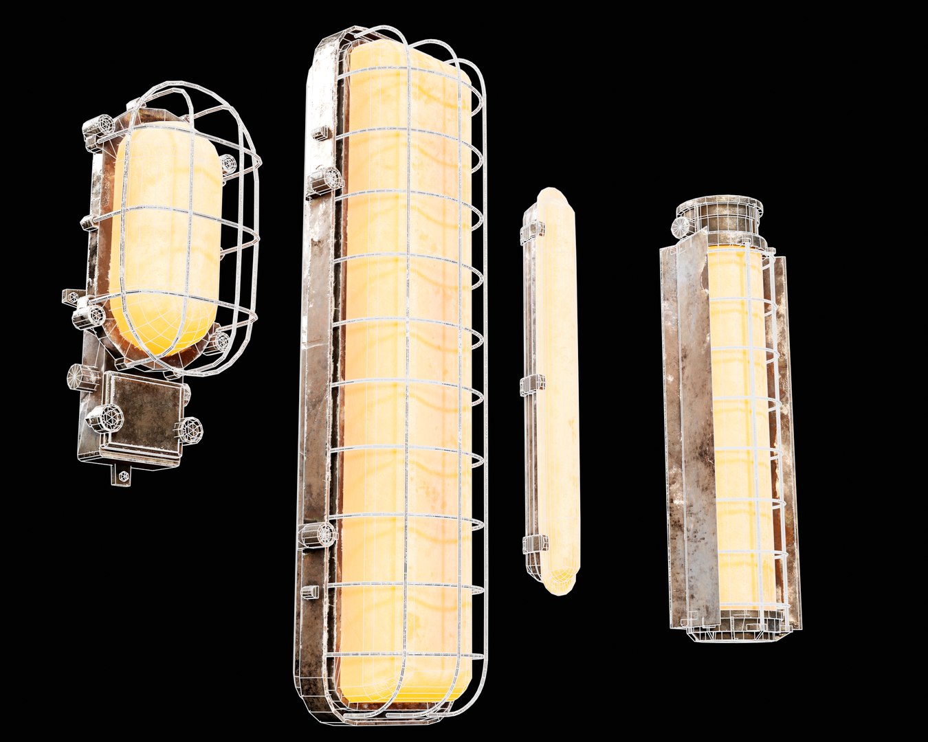 3D Sci-Fi Light Fixture Set 3 Model - TurboSquid 2357554