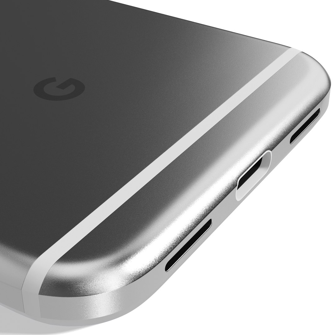 Realistic Google Pixel Silver 3d Model