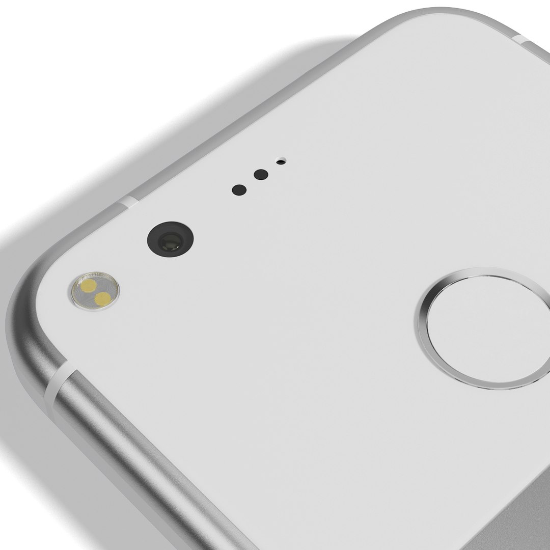 Realistic Google Pixel Silver 3d Model