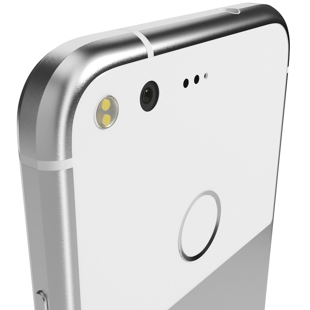 Realistic Google Pixel Silver 3d Model