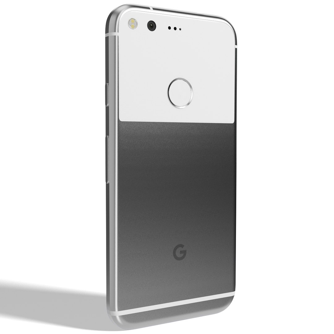 Realistic Google Pixel Silver 3d Model