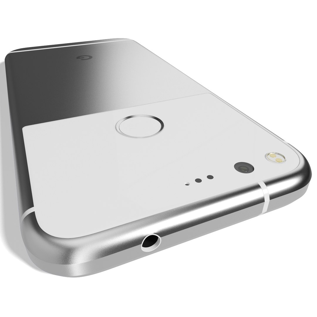 Realistic Google Pixel Silver 3d Model