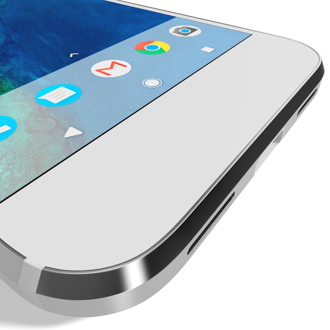 Realistic Google Pixel Silver 3d Model