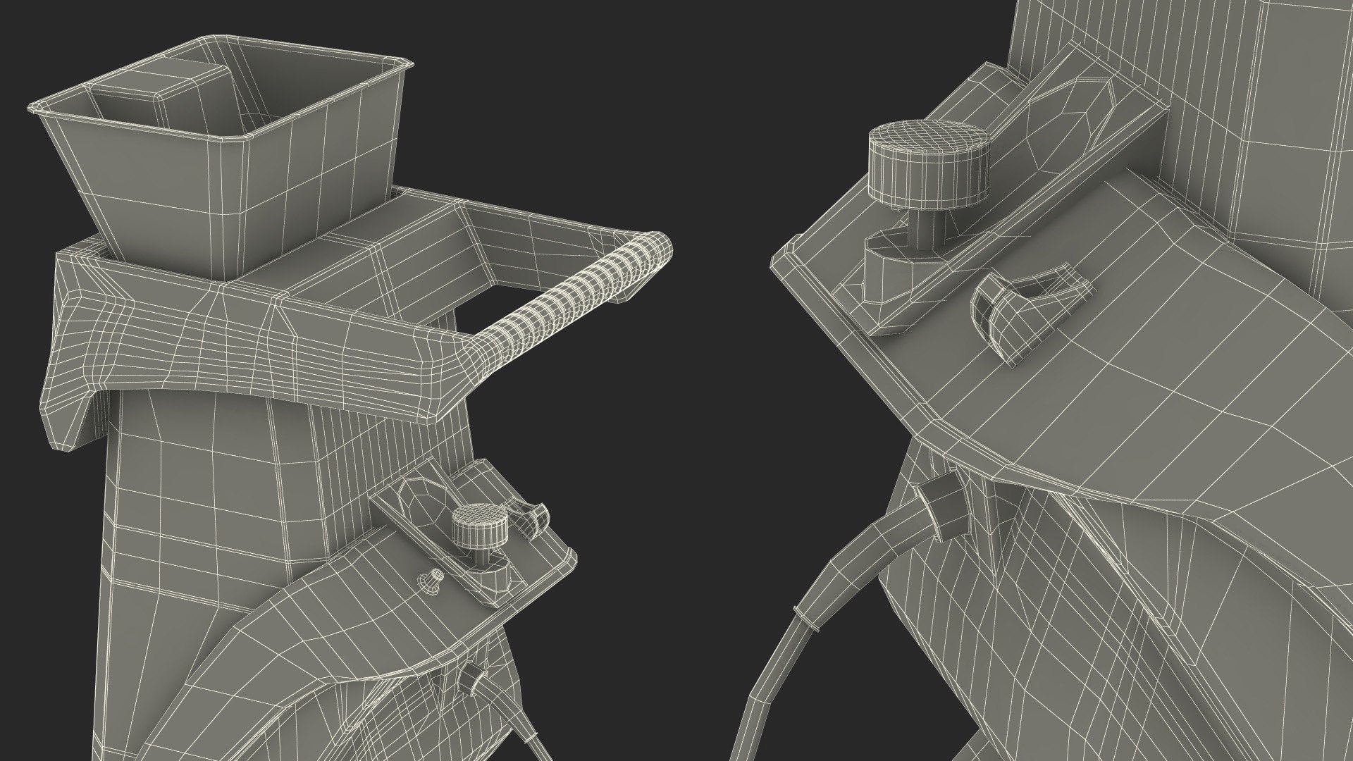 3D model Compact Wood Chipper Landworks Yellow - TurboSquid 2164129