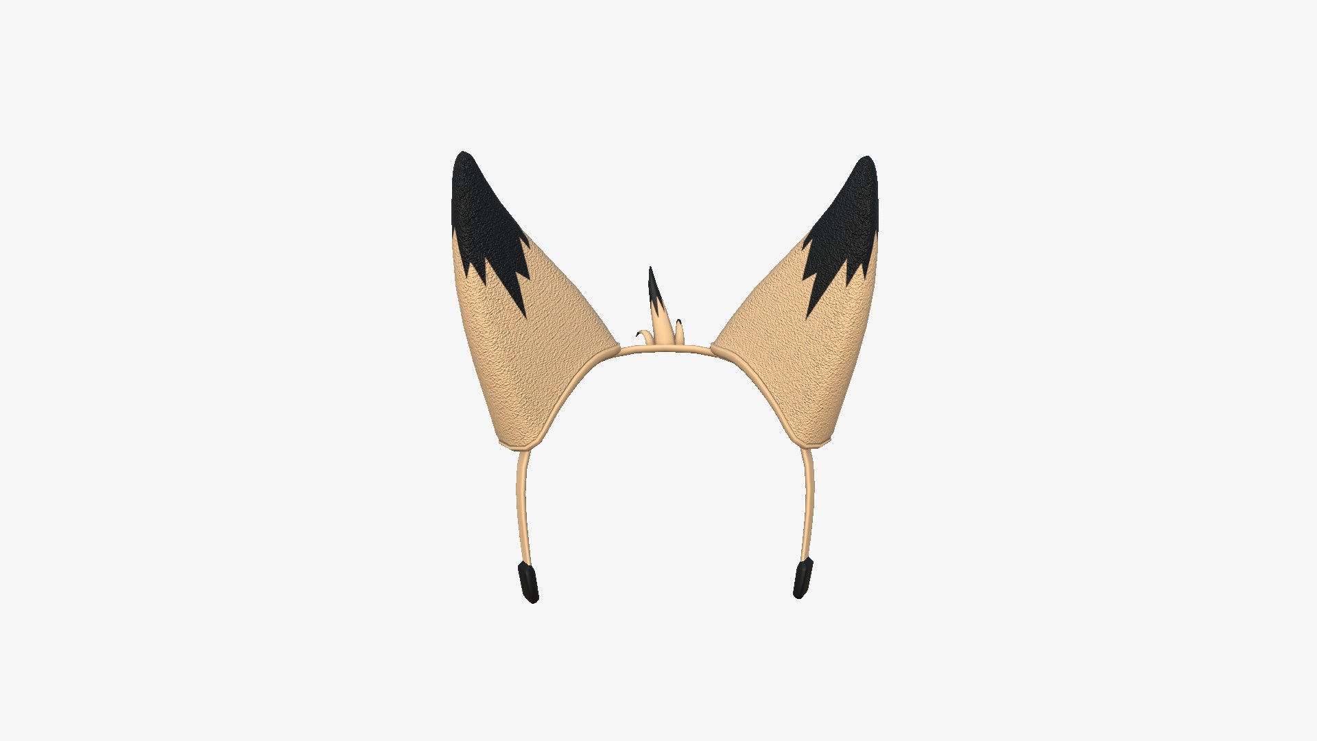 Furry Ears Tiara D13 Beige Black - Headband Character Design model ...