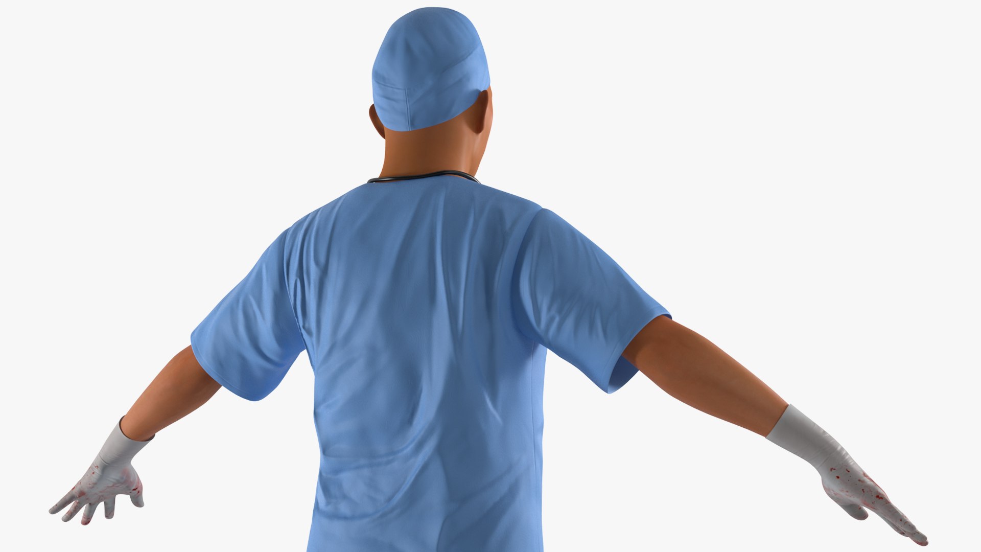 3D Young Asian Male Doctor Blood Stained Rigged For Maya - TurboSquid ...