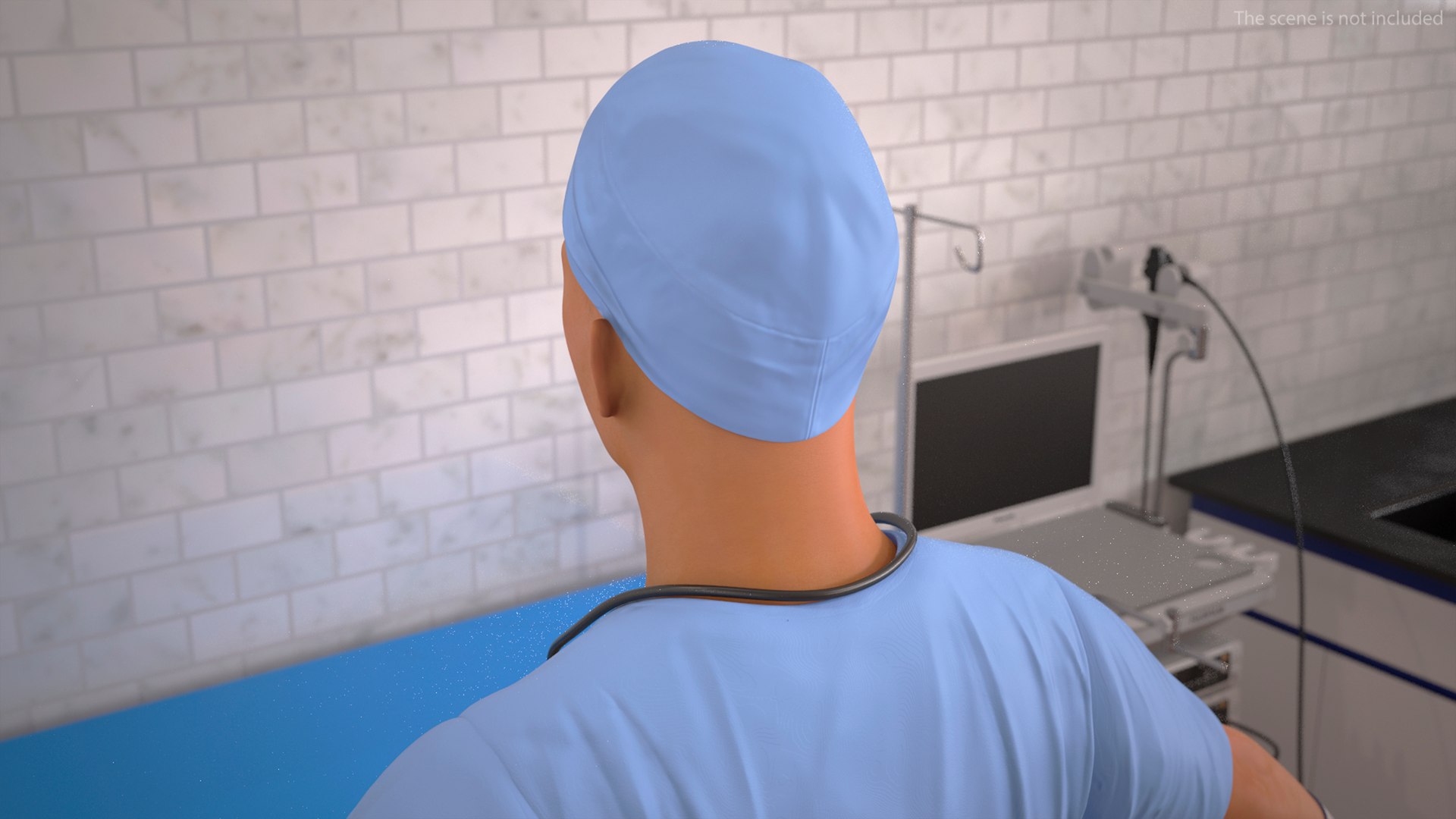 3D Young Asian Male Doctor Blood Stained Rigged For Maya - TurboSquid ...