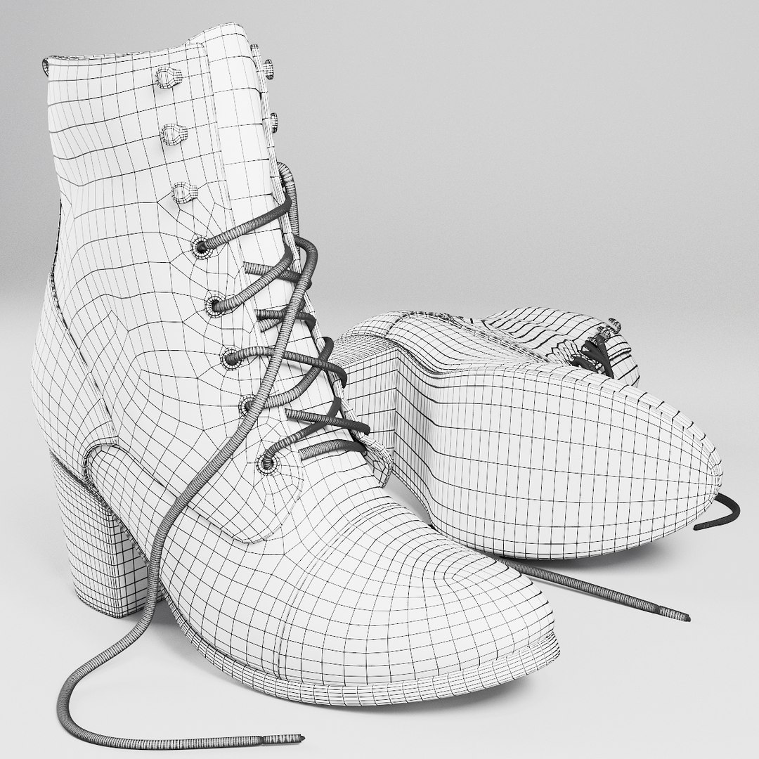 3D Female Boots Model - TurboSquid 1236837