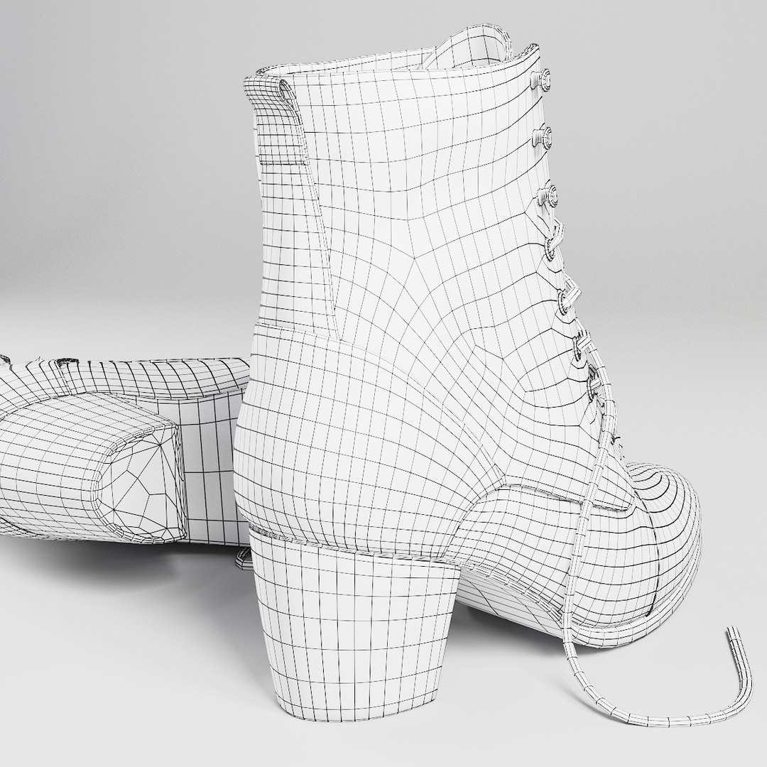 3D Female Boots Model - TurboSquid 1236837