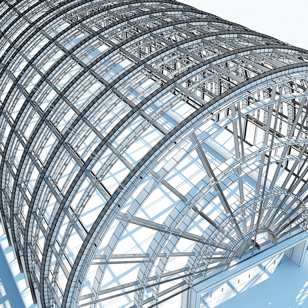 3d Model Of Large Architectural Interior