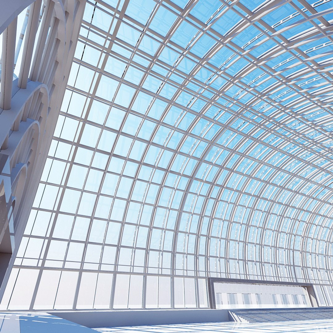 3d Model Of Large Architectural Interior