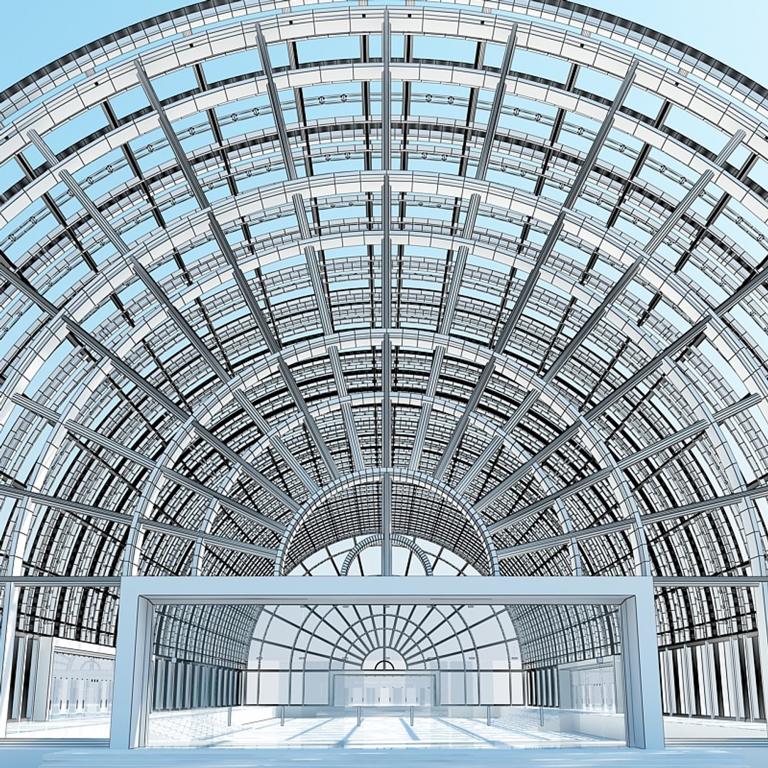 3d Model Of Large Architectural Interior