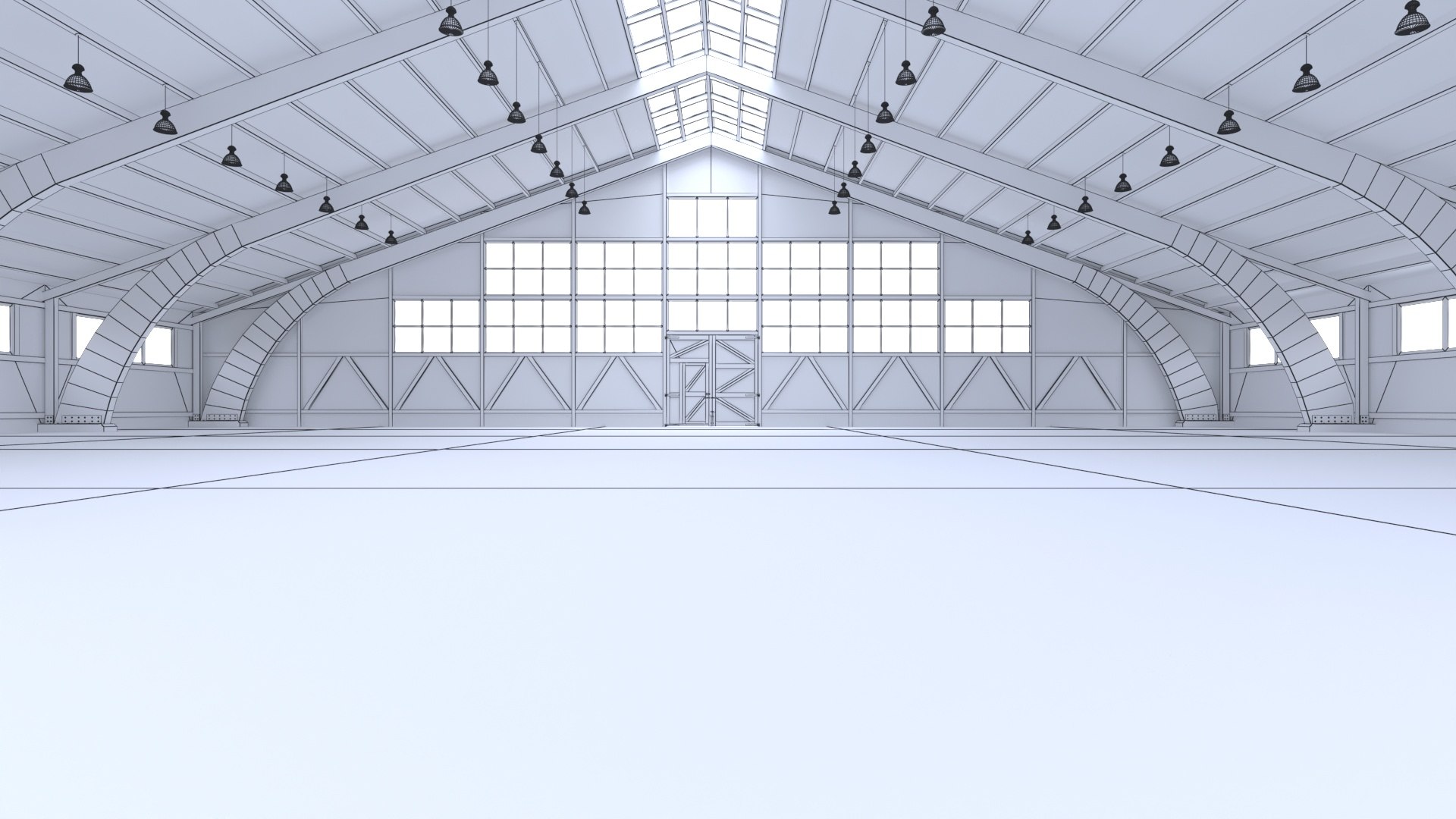 Timber Industrial Building Interior 3D model - TurboSquid 2175375