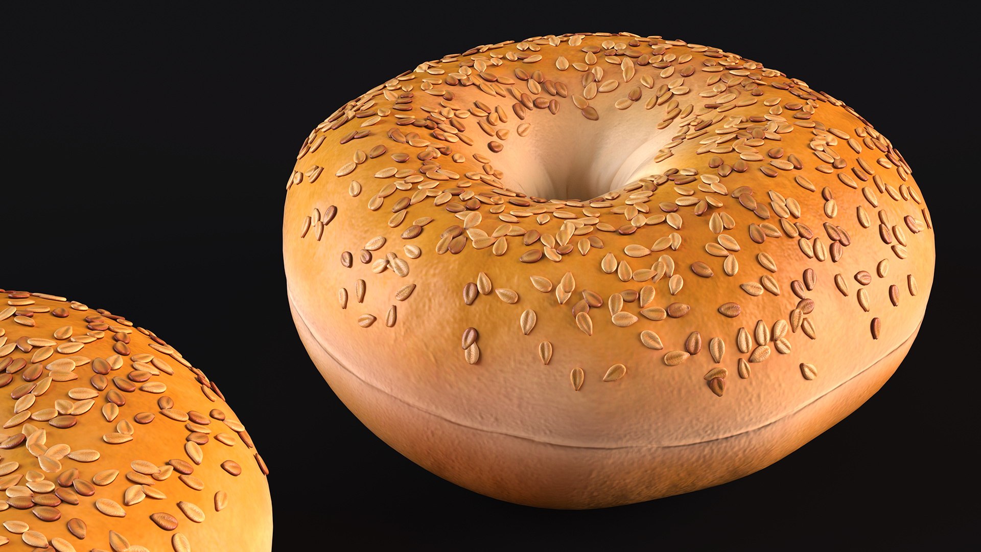 3D Model Bagels With Paper Bag Collection - TurboSquid 2049565