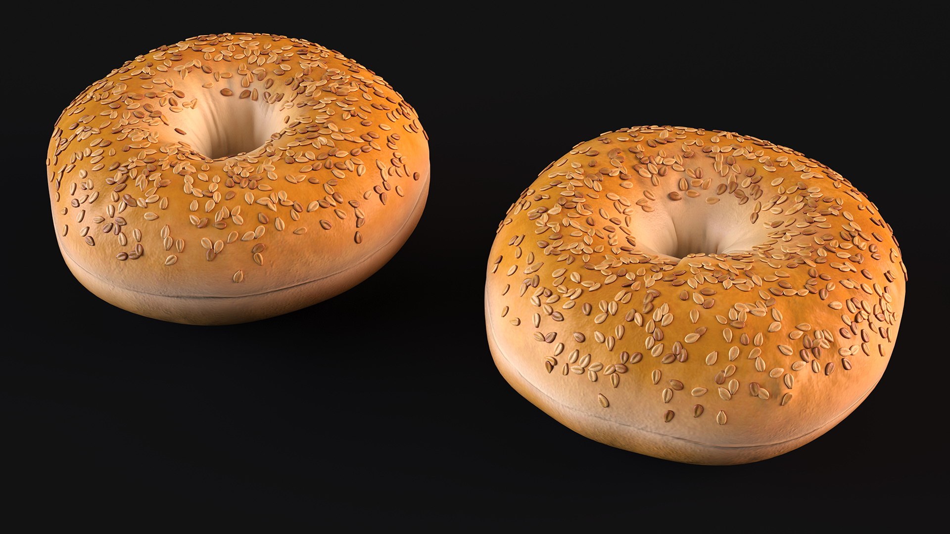 3D Model Bagels With Paper Bag Collection - TurboSquid 2049565