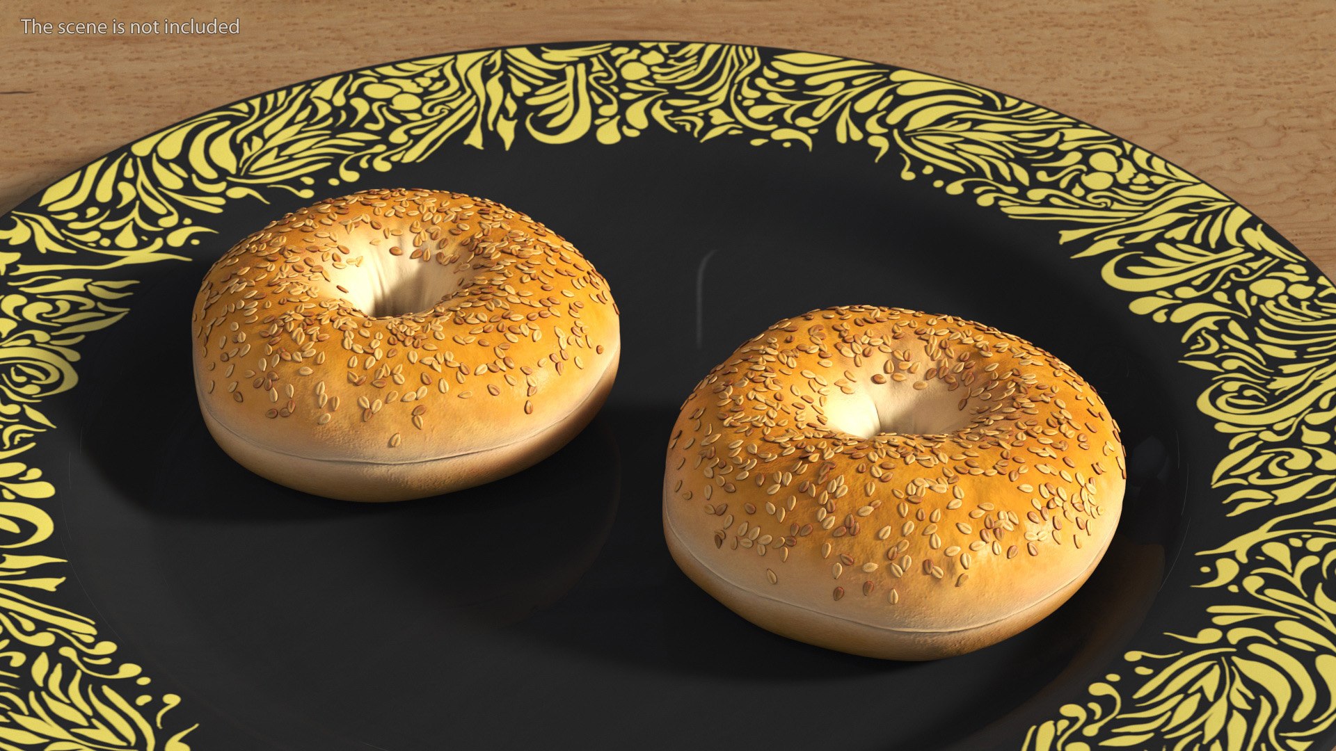3D Model Bagels With Paper Bag Collection - TurboSquid 2049565
