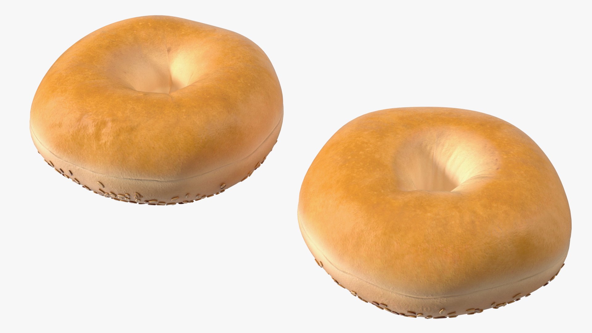 3D Model Bagels With Paper Bag Collection - TurboSquid 2049565