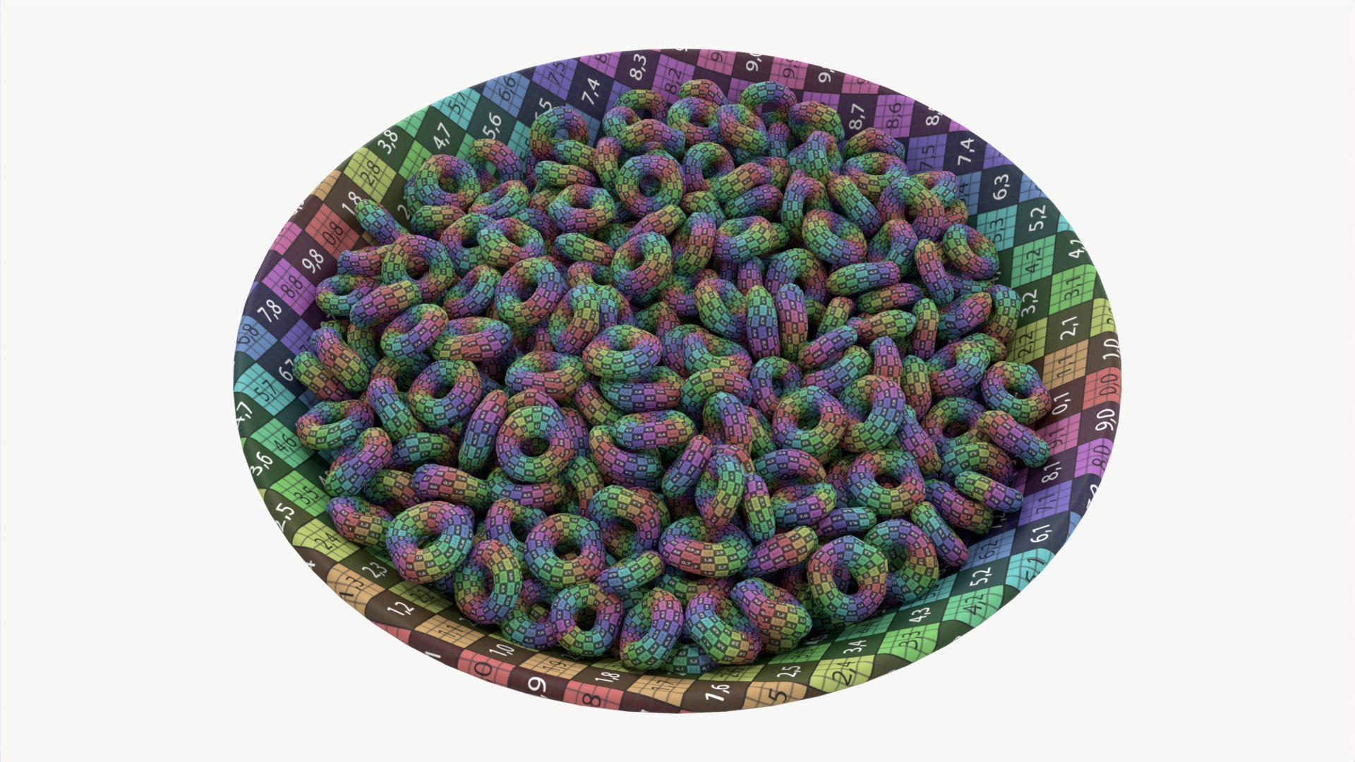 Bowl Of Honey Cheerios 3D - TurboSquid 1988035