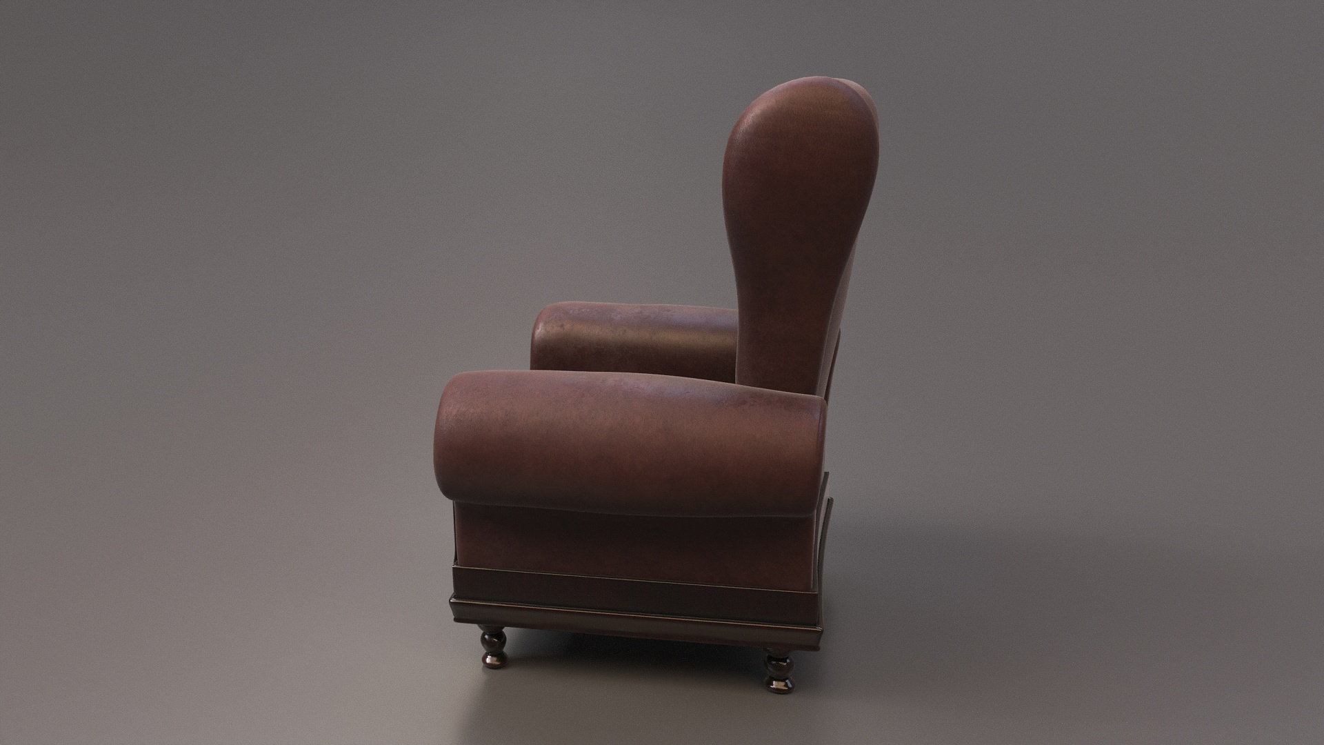 3D Model Leather Fancy Vintage Arm Chair Couch - TurboSquid 2069112