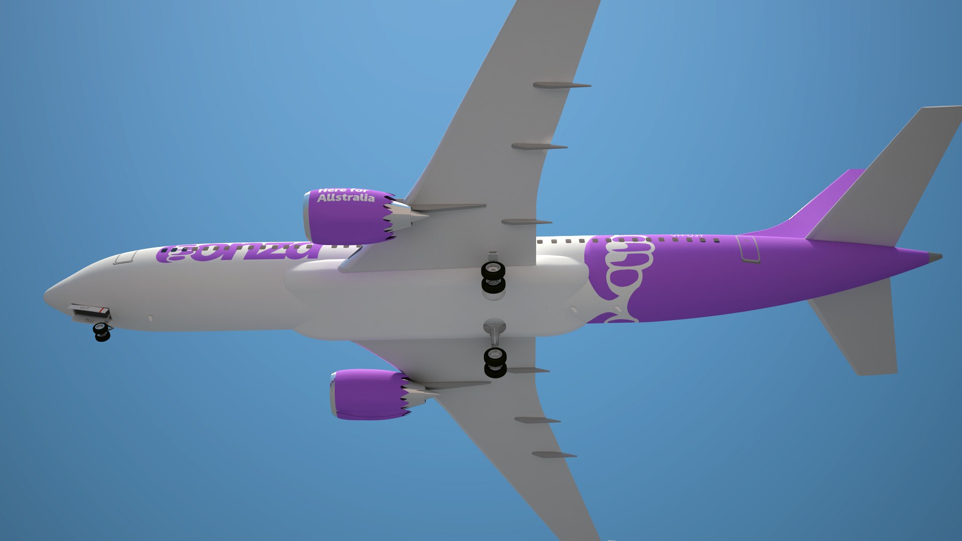 Bonza Air Boeing 737 Max 8 3D Model - TurboSquid 1991710
