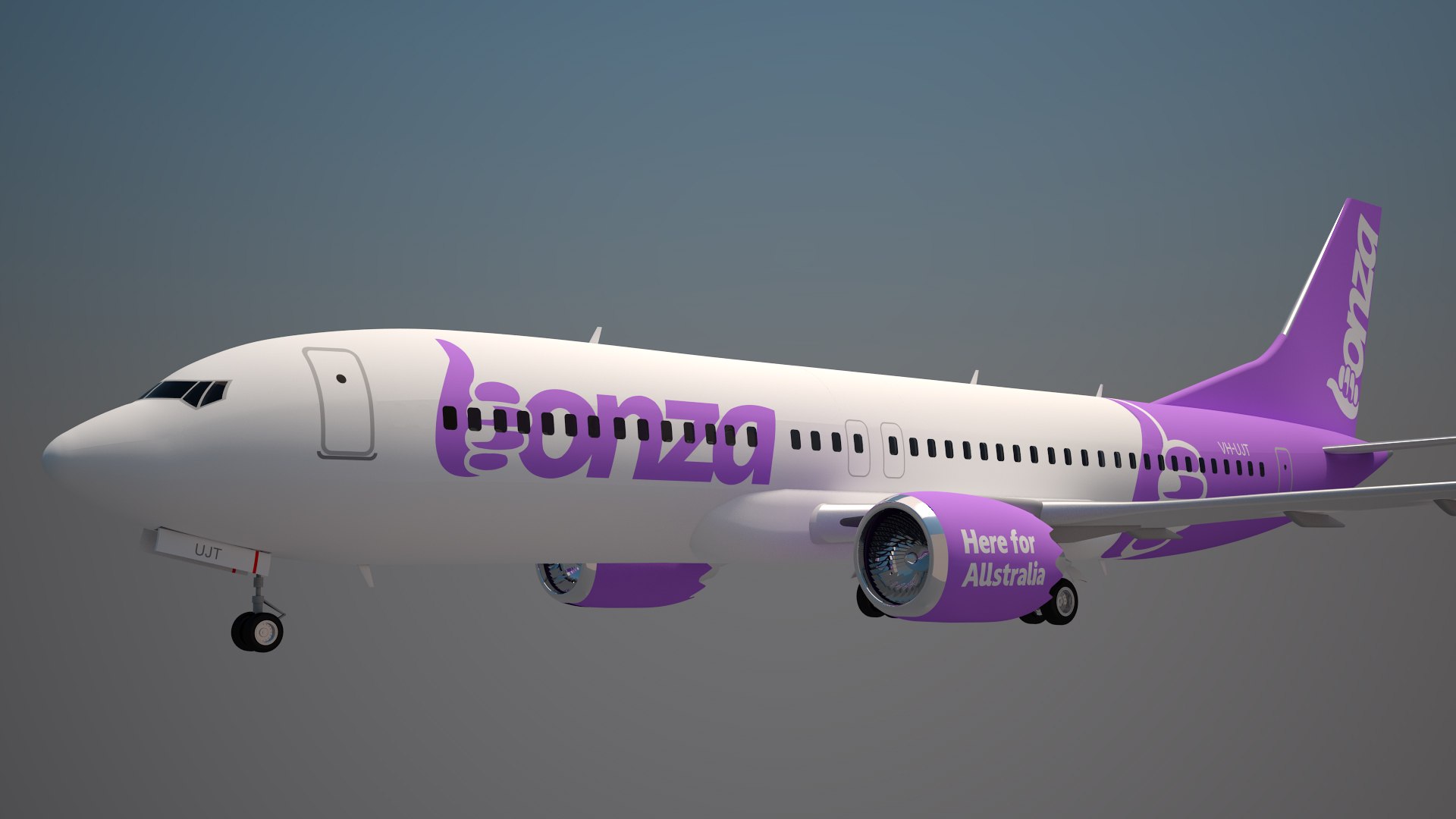 Bonza Air Boeing 737 Max 8 3D Model - TurboSquid 1991710