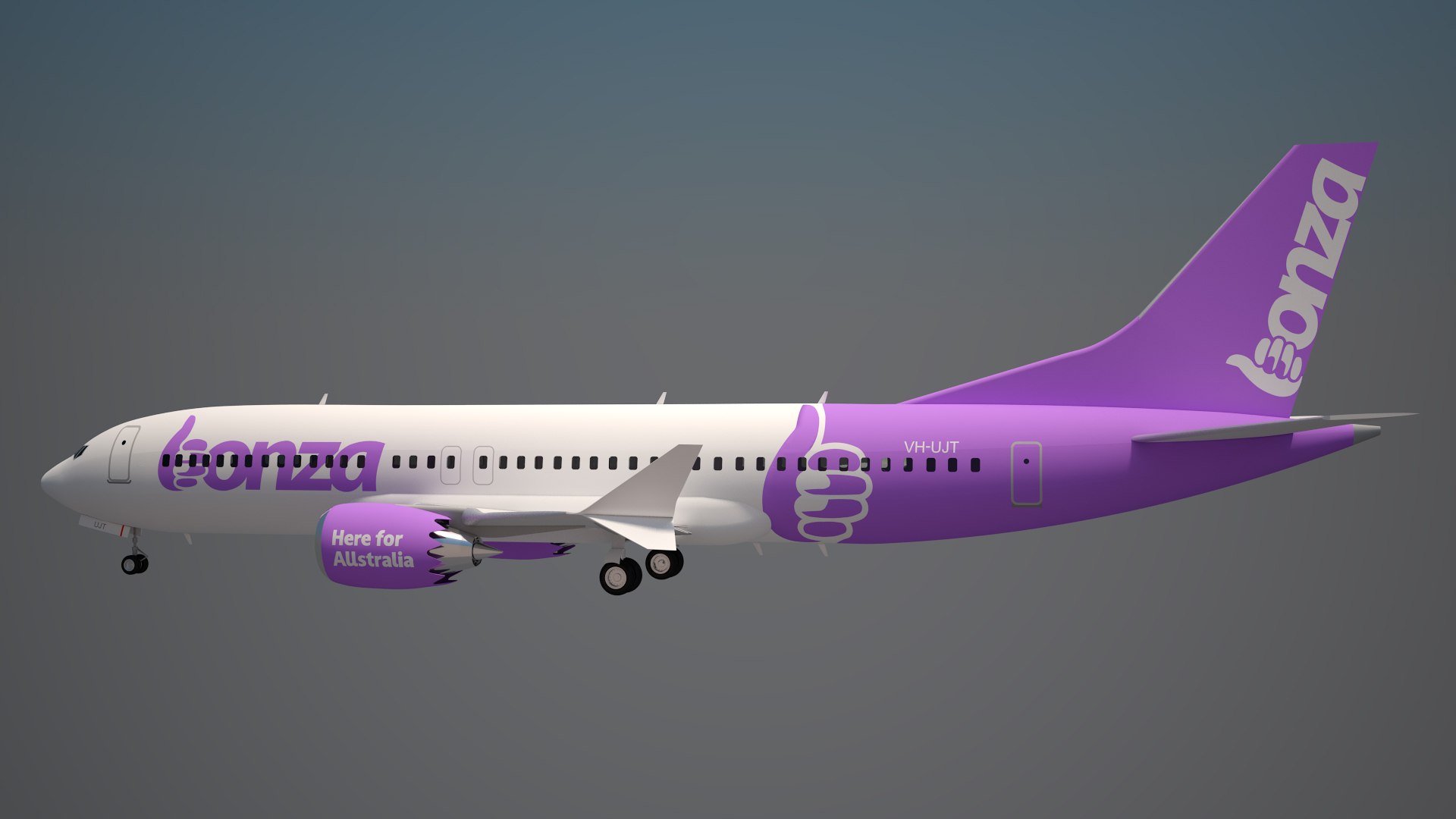 Bonza Air Boeing 737 Max 8 3D Model - TurboSquid 1991710
