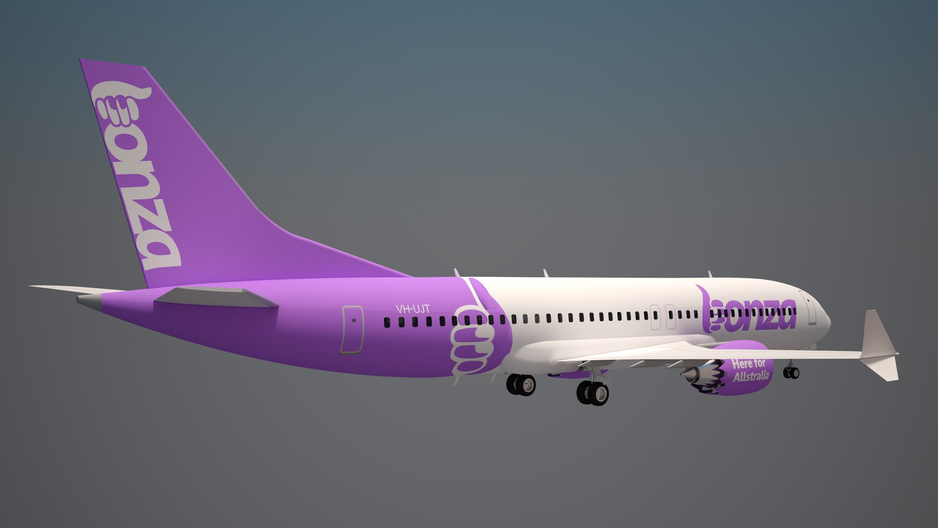 Bonza Air Boeing 737 Max 8 3D Model - TurboSquid 1991710