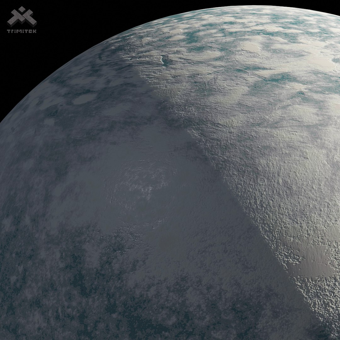 3D Icy Moon 03 - 8k PBR - Metal And Gloss Versions - TurboSquid 2179741