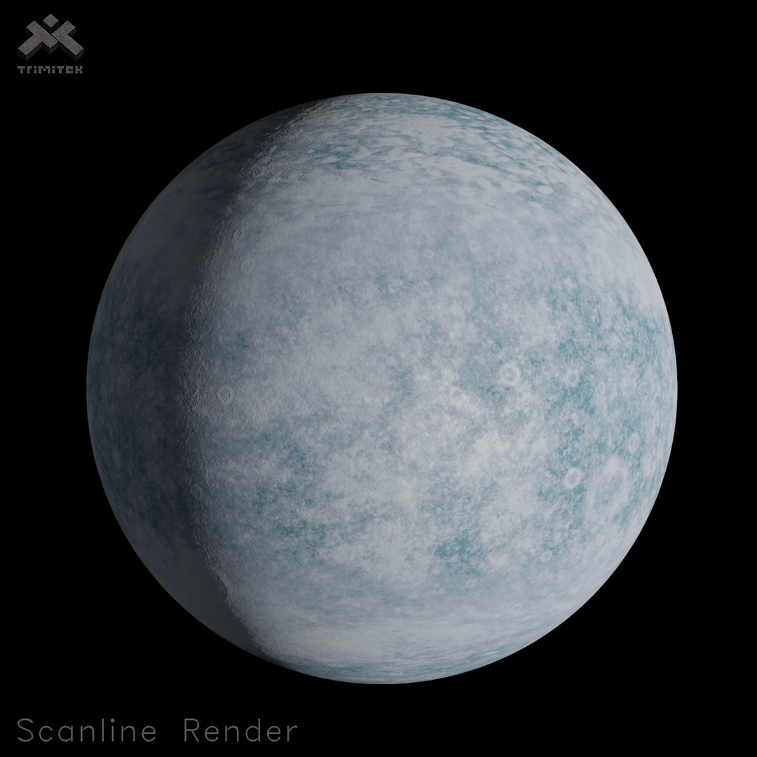 3D Icy Moon 03 - 8k PBR - Metal And Gloss Versions - TurboSquid 2179741