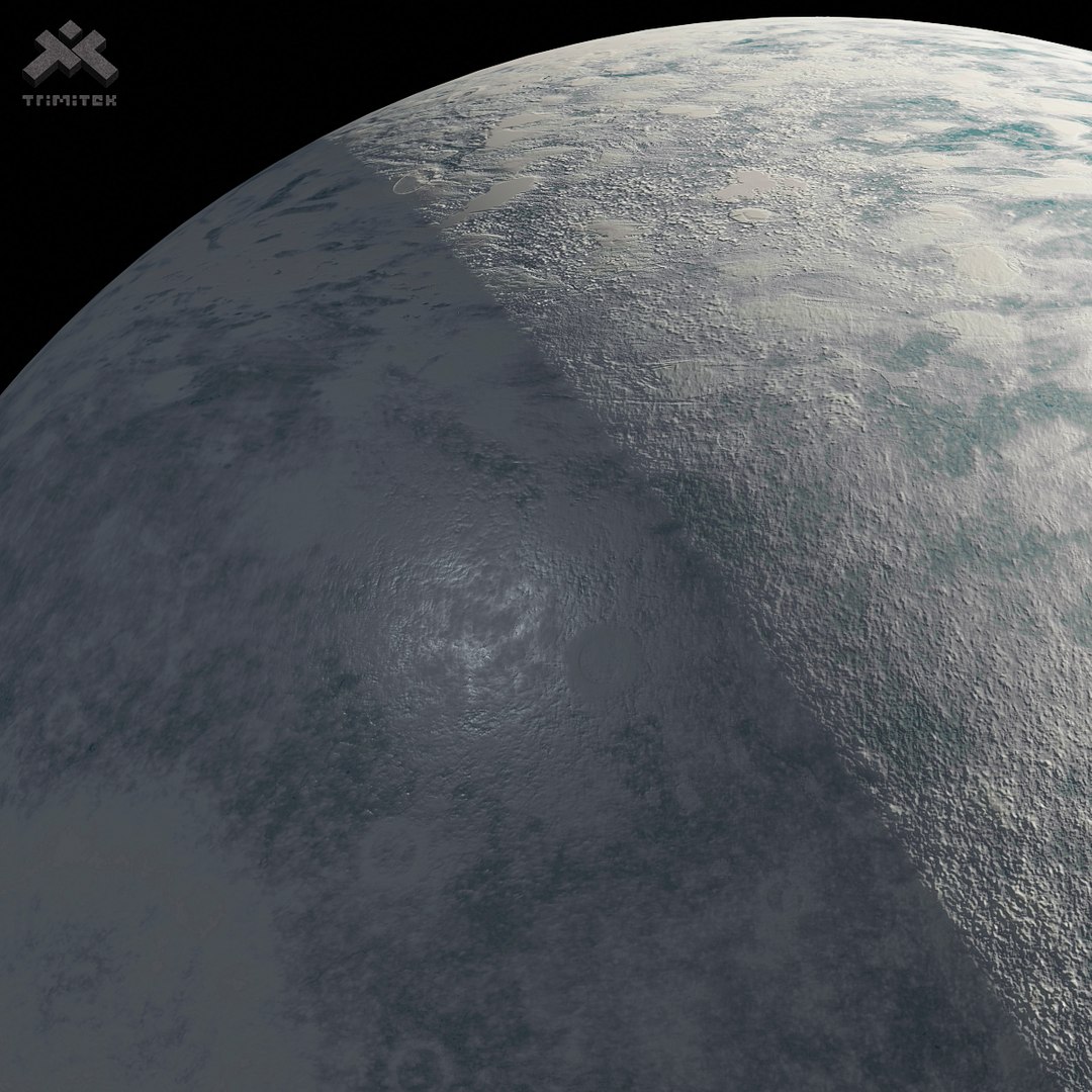 3D Icy Moon 03 - 8k PBR - Metal And Gloss Versions - TurboSquid 2179741