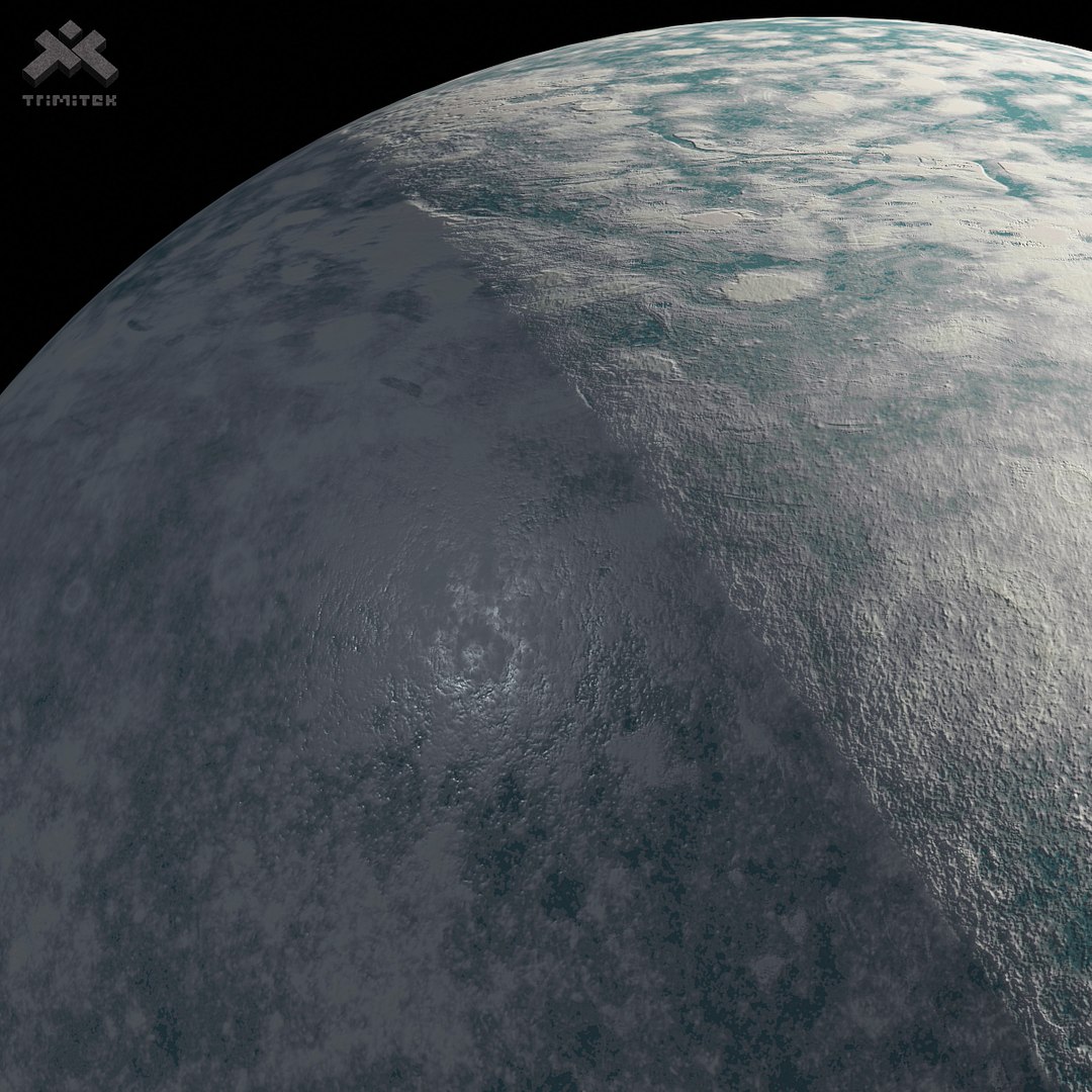 3D Icy Moon 03 - 8k PBR - Metal And Gloss Versions - TurboSquid 2179741