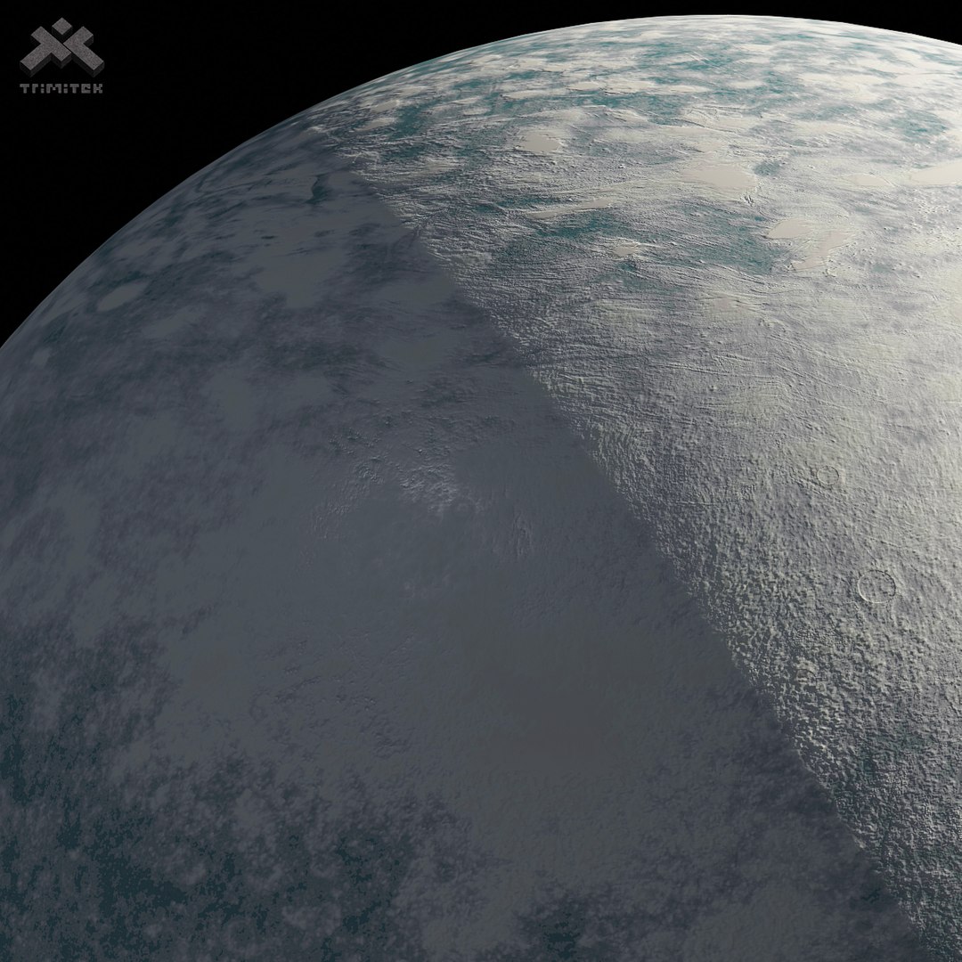 3D Icy Moon 03 - 8k PBR - Metal And Gloss Versions - TurboSquid 2179741