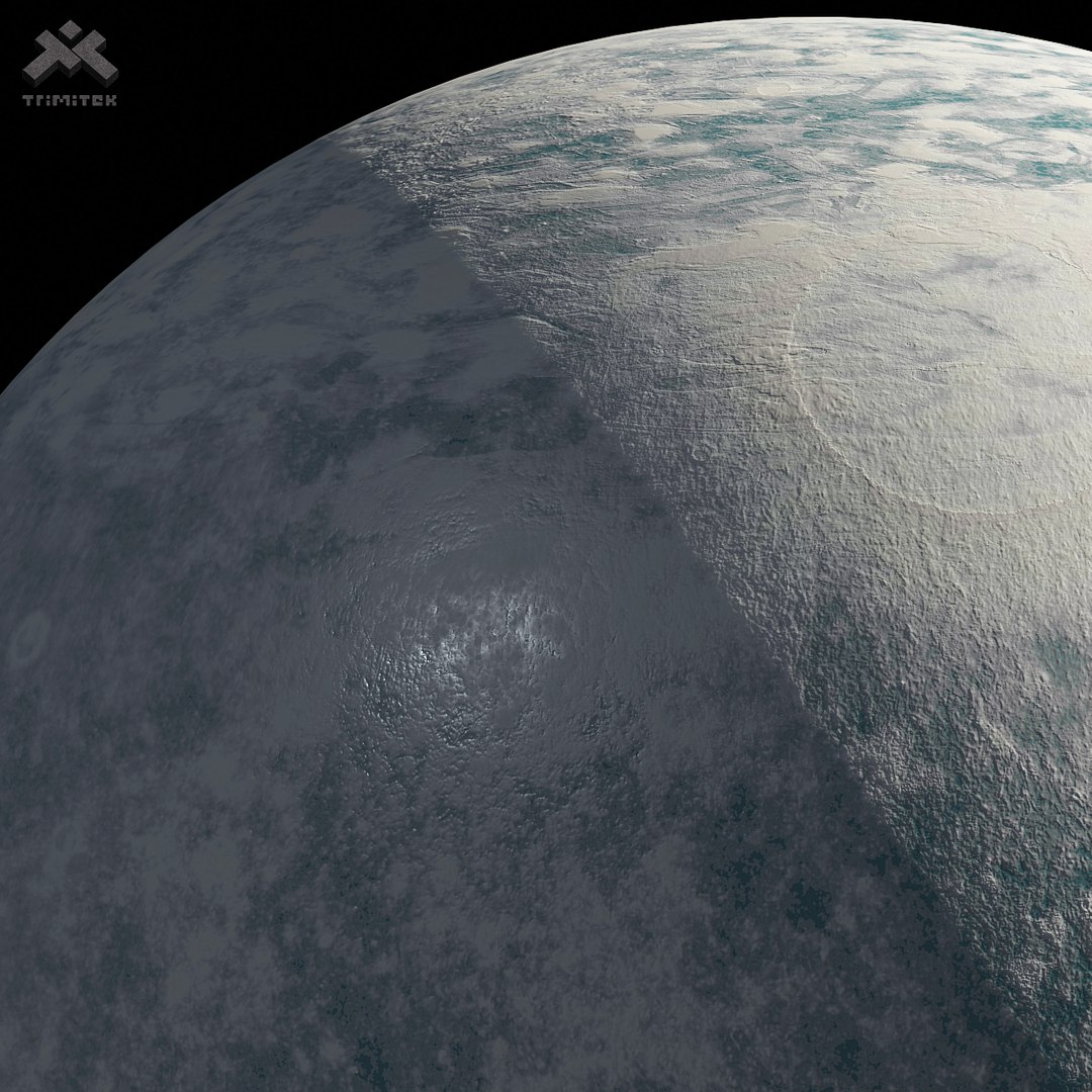 3D Icy Moon 03 - 8k PBR - Metal And Gloss Versions - TurboSquid 2179741