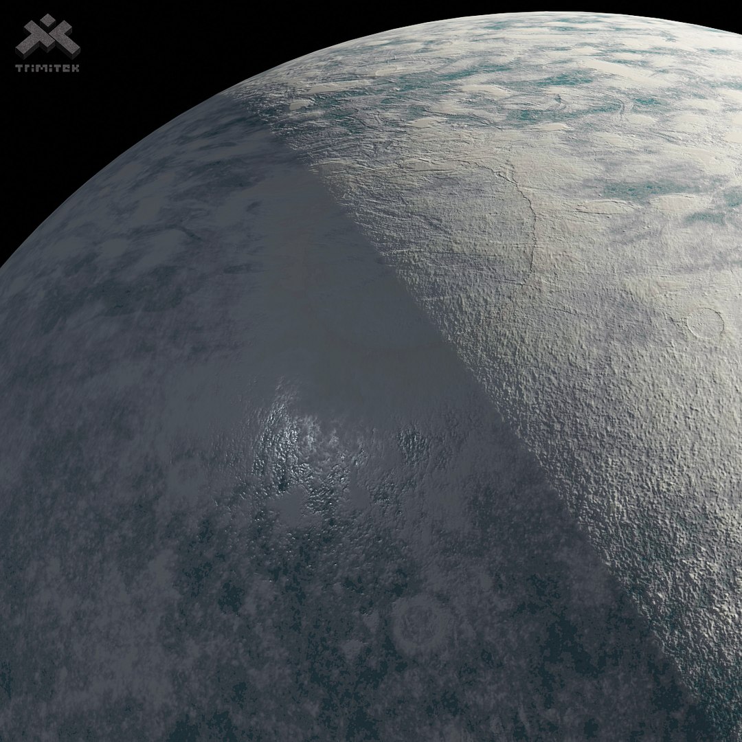 3D Icy Moon 03 - 8k PBR - Metal And Gloss Versions - TurboSquid 2179741