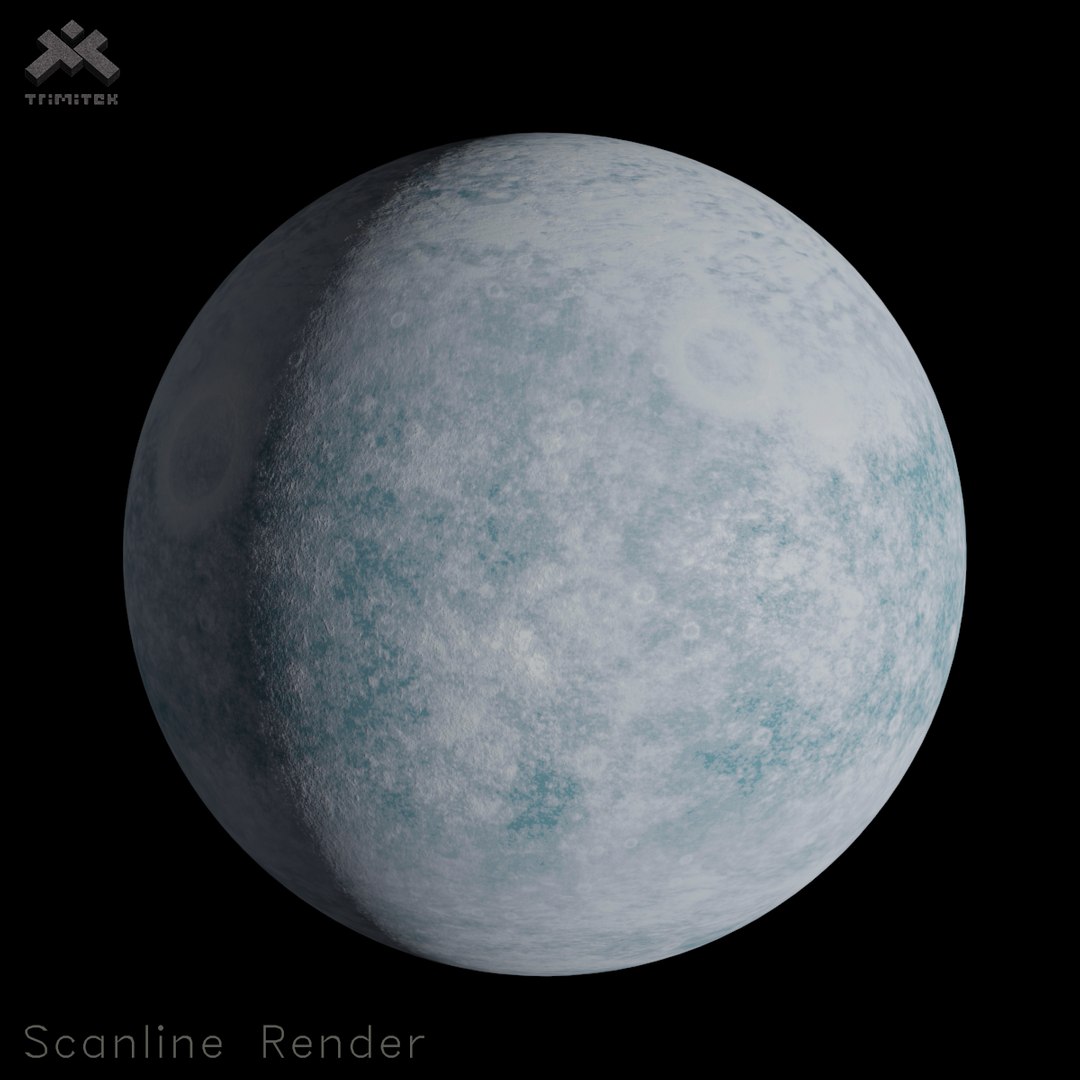3D Icy Moon 03 - 8k PBR - Metal And Gloss Versions - TurboSquid 2179741