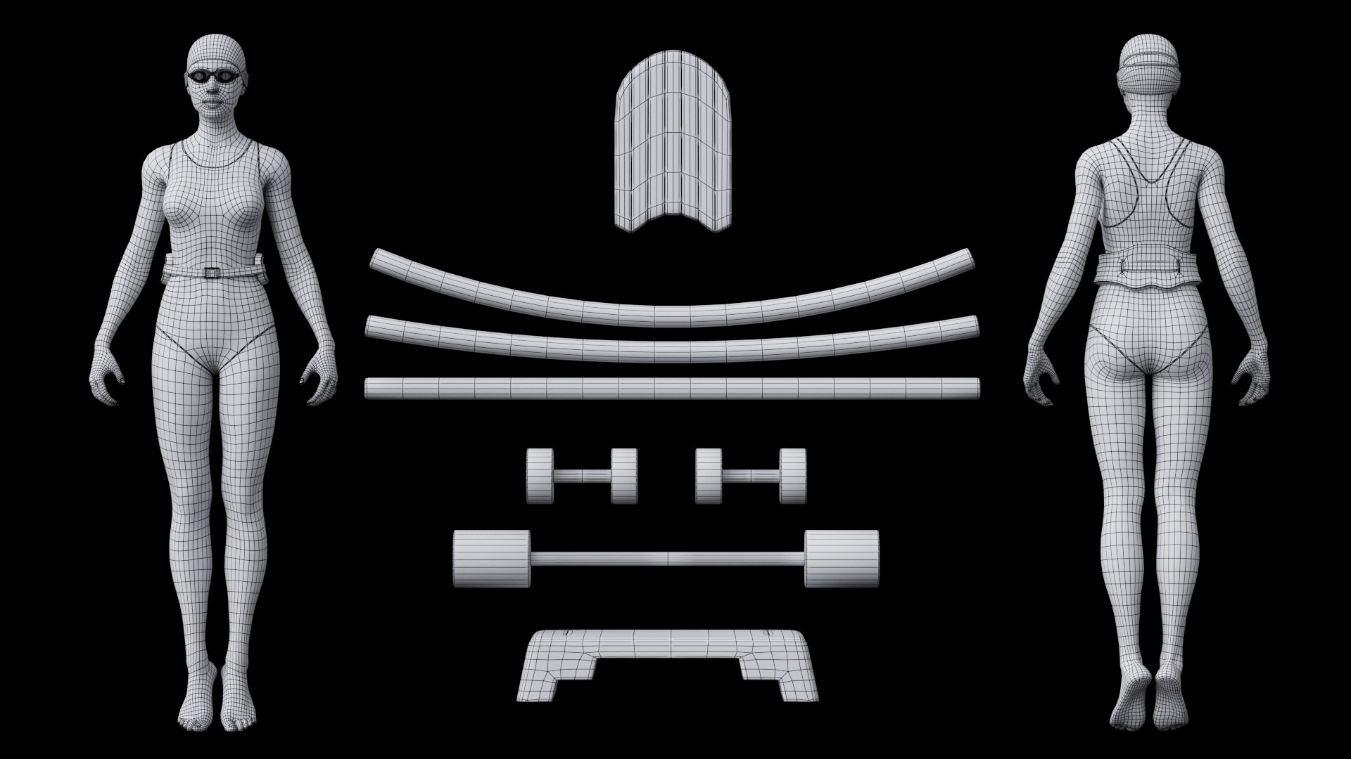 Female Swimmer 3D - TurboSquid 2032996