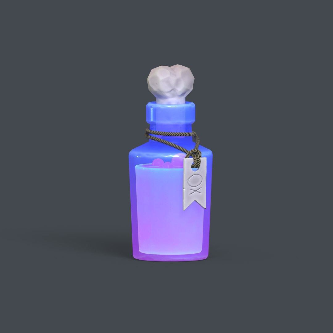 Magic Potions PBR Low Poly Game Ready Stylized 3d Model 3D - TurboSquid 1995716